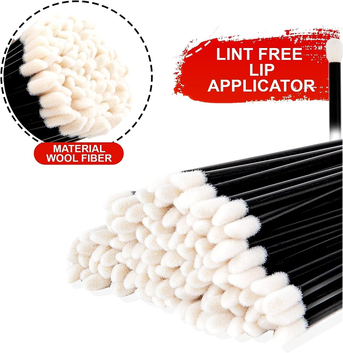 Farsa Life 300 pcs Disposable Lip Wands Lipstick Applicator Make up ...